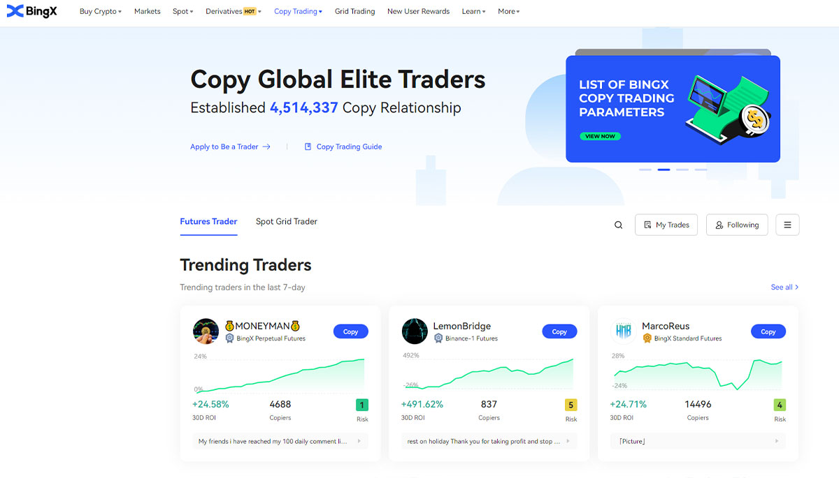 کپی تریدینگ در صرافی بینگ ایکس (bing x) + آموزش - اعتبار شهر